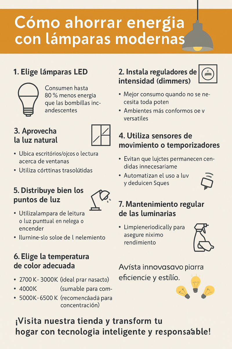 Cómo ahorrar energía con lámparas modernas – Iluminación Cosmo