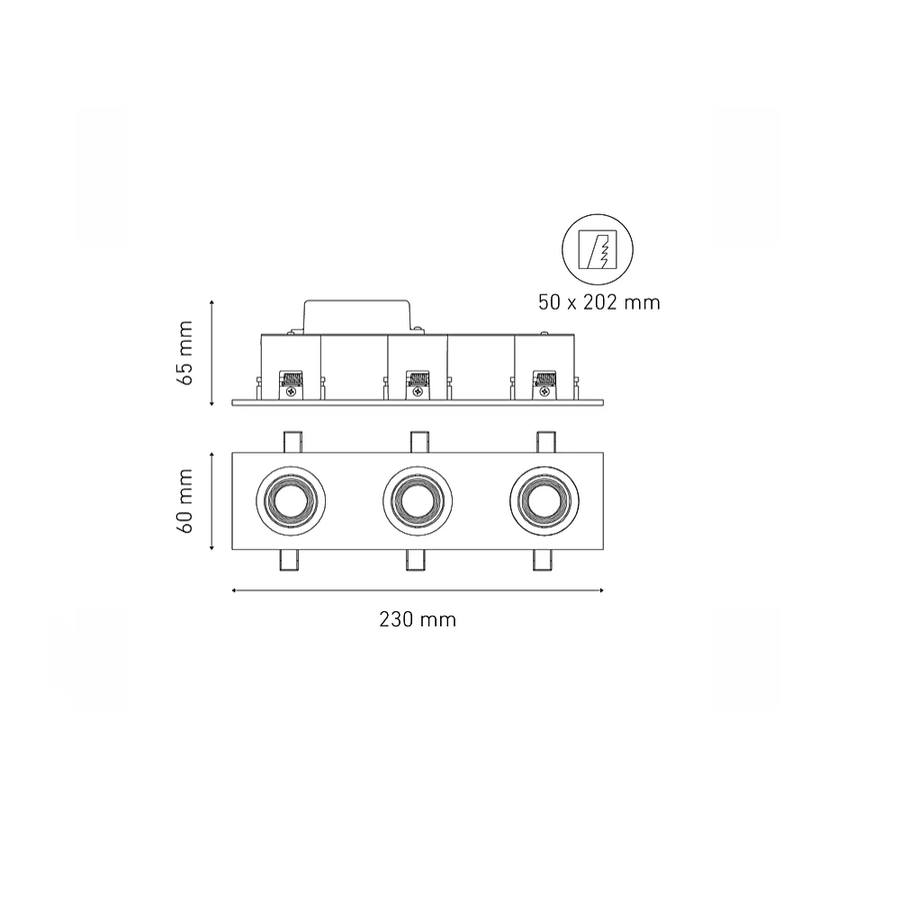 Luminario downlight LED FLASH D III 40° 13W luz cálida 3000K Blanco L5 ...